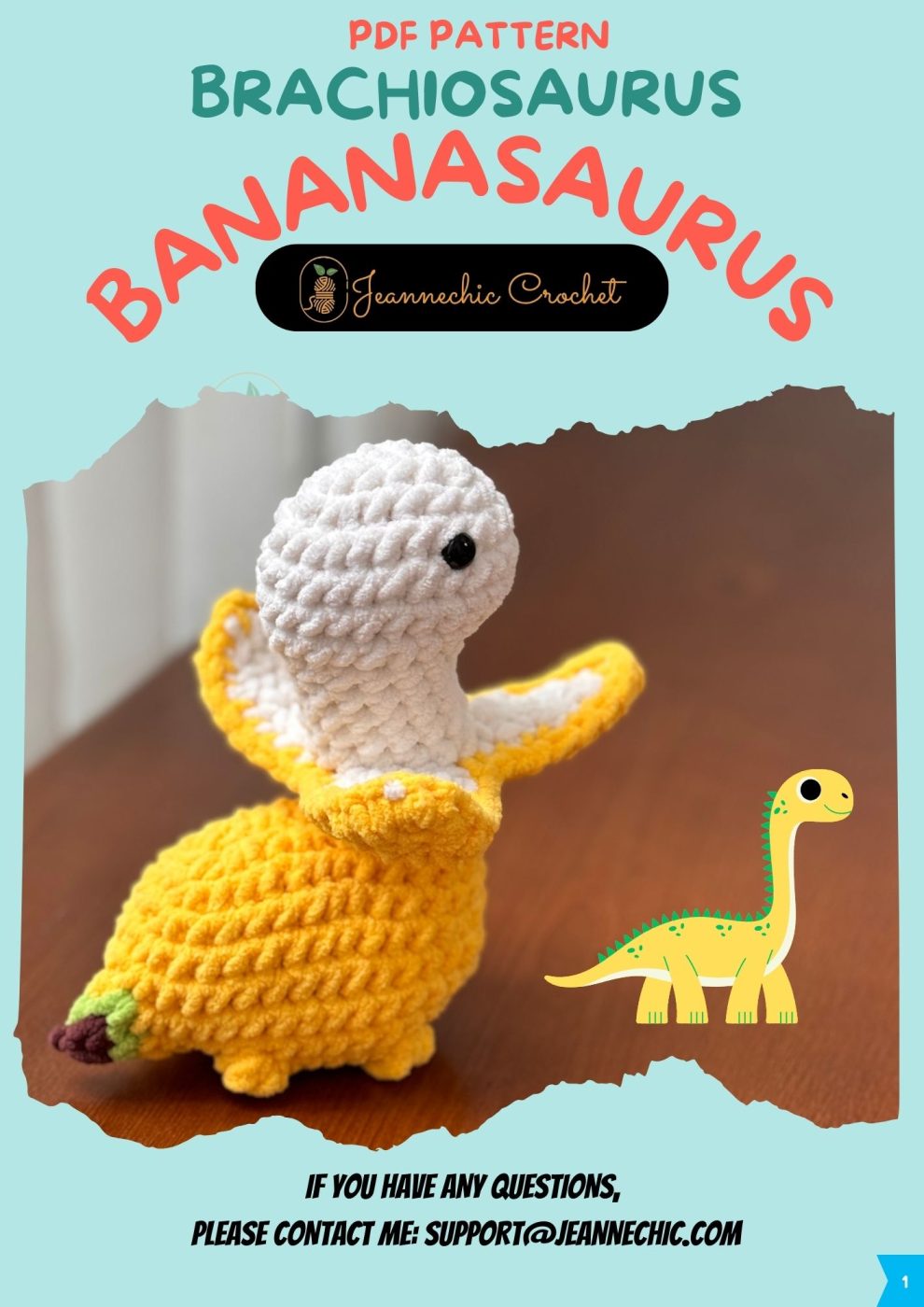 Ultimate Rex Bananasaurus Crochet Pattern - Fierce Dinosaur Design ...