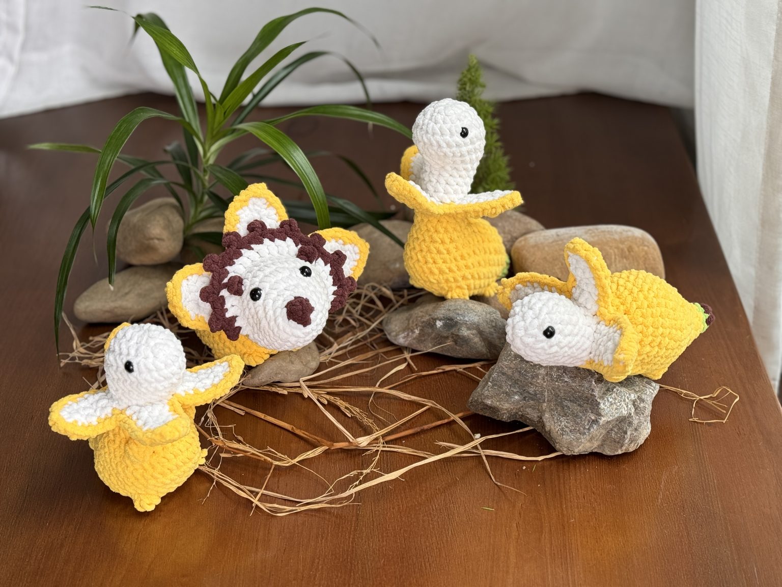 Bundle 4in1 BANANASAURUS Crochet Pattern - JeanneChic Handmade Crochet