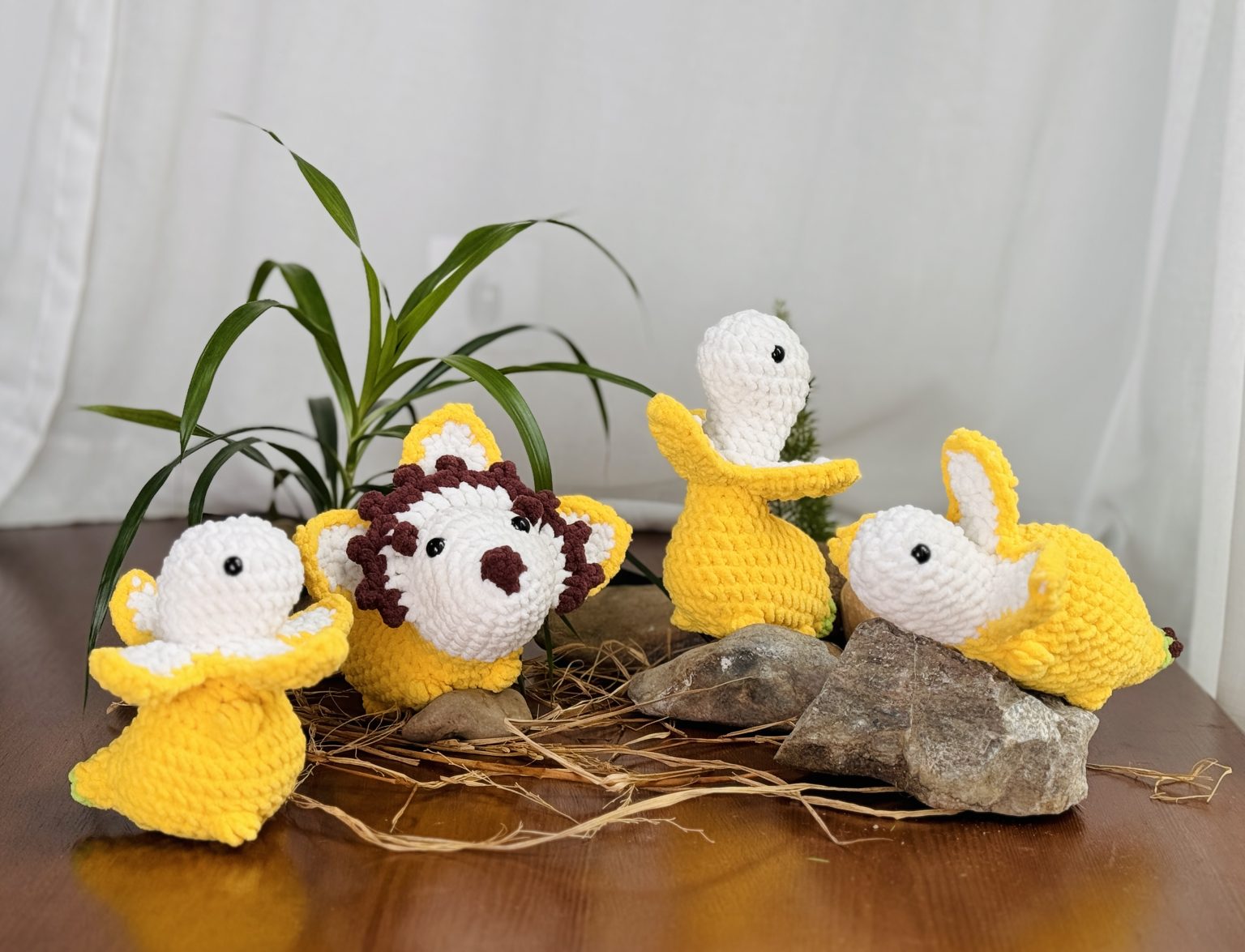 Bundle 4in1 BANANASAURUS Crochet Pattern - JeanneChic Handmade Crochet